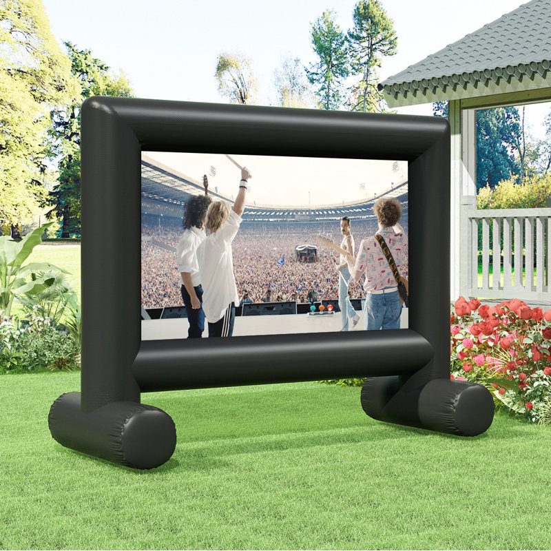 Focus Family Jumbo White Portable Inflatable Projector Screen | Wayfair