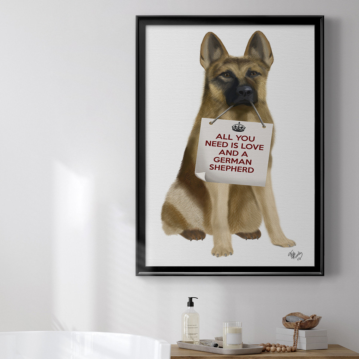 Trinx Love And German Shepherd Love And German Shepherd - Picture Frame ...