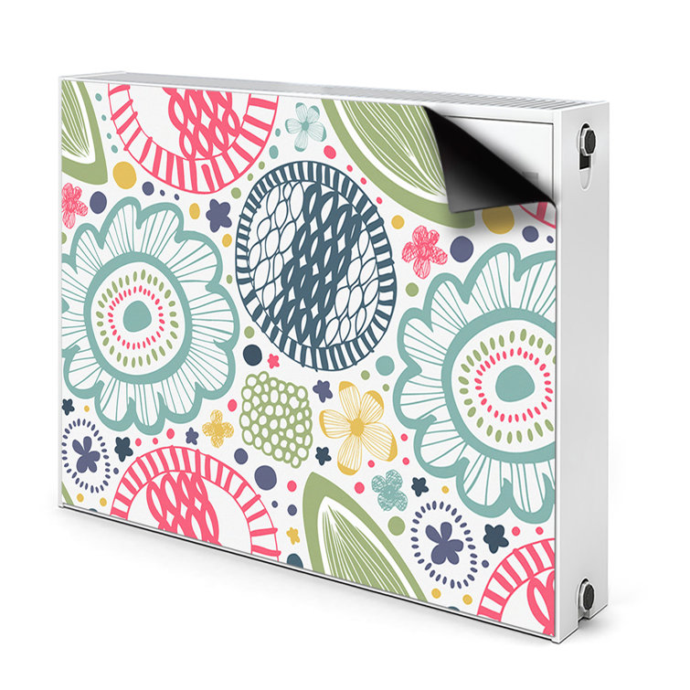 East Urban Home Colourful Flowers Radiator Sticker | Wayfair.co.uk
