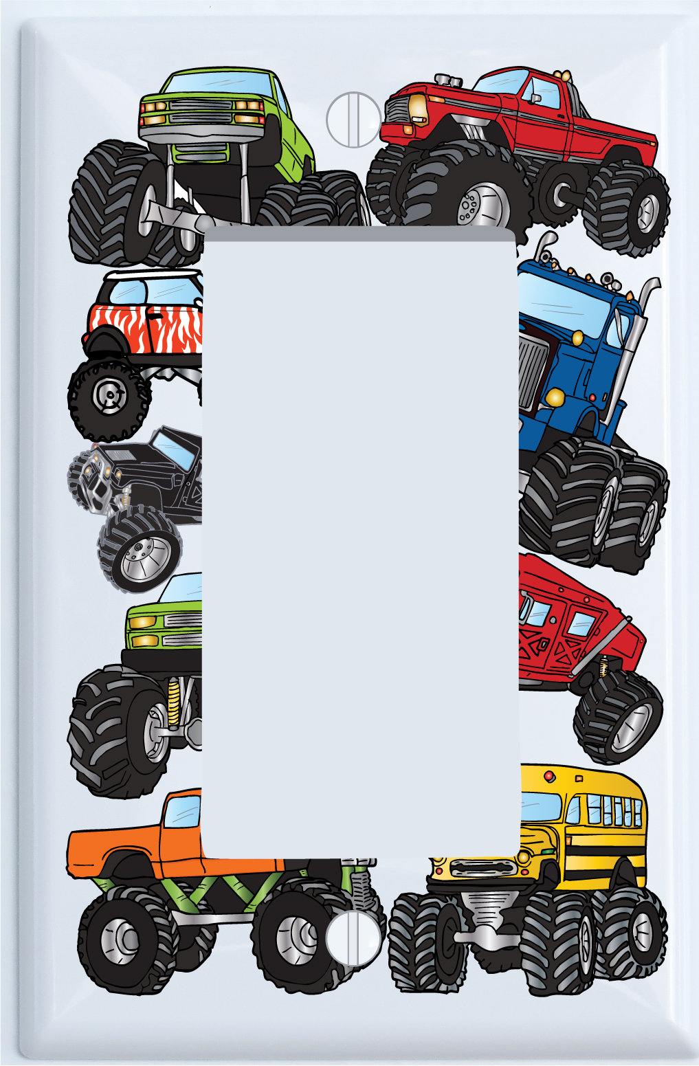 Presto Chango Decor Monster Truck 1-Gang Rocker Wall Plate | Wayfair