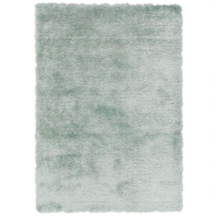 Canora Grey Cathcart Glow Power Loom/Shaggy Mint Green Rug | Wayfair.co.uk