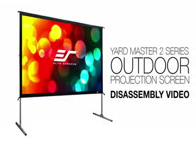 Elite Screens YardMaster2 White Portable Folding Frame Projection ...
