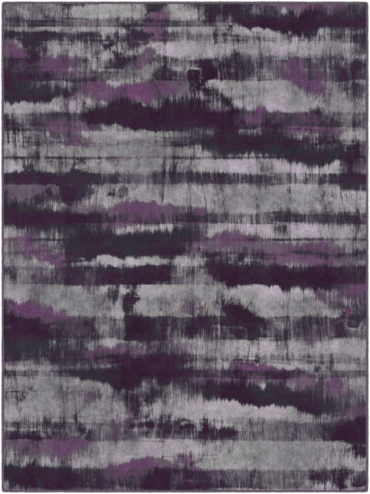 Williston Forge Demetrius Power Loom Performance Purple/Gray Rug ...