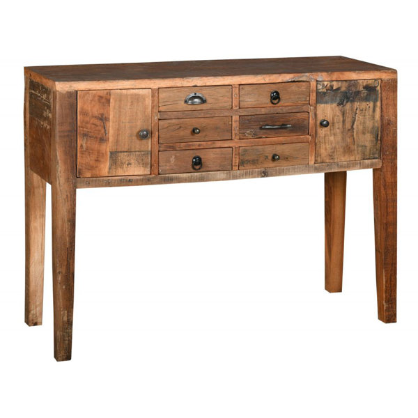 Union Rustic Leman 120Cm Solid Wood Console Table | Wayfair.co.uk