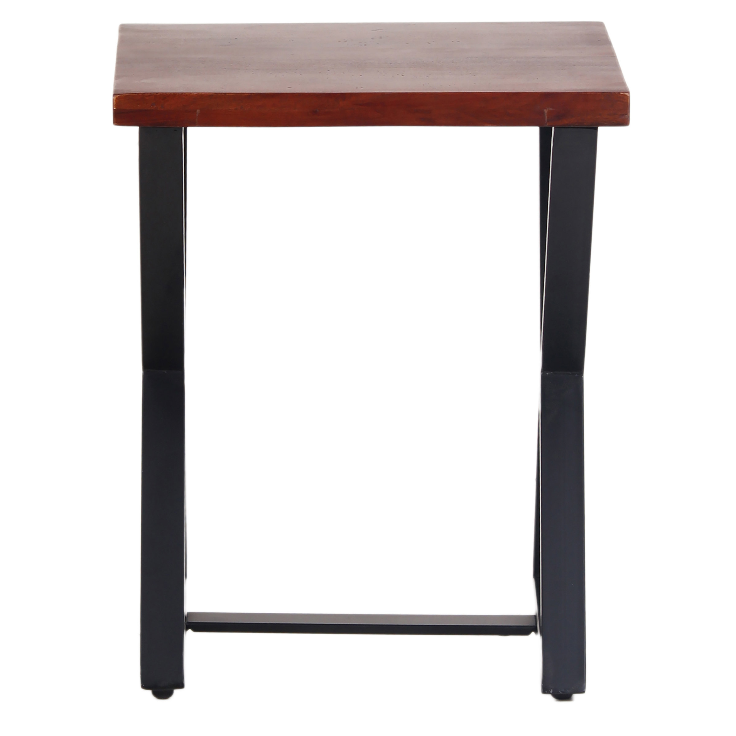 AmeriHome 22'' Tall Solid Wood Cross Legs End Table | Wayfair