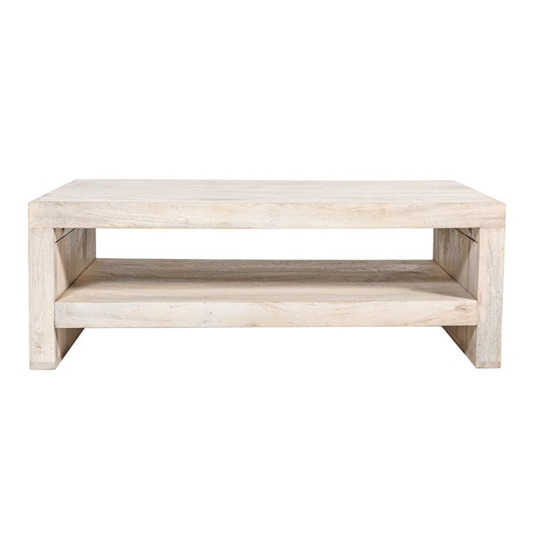 Ziya Solid Wood Coffee Table With Shelf at Oscar Godson blog