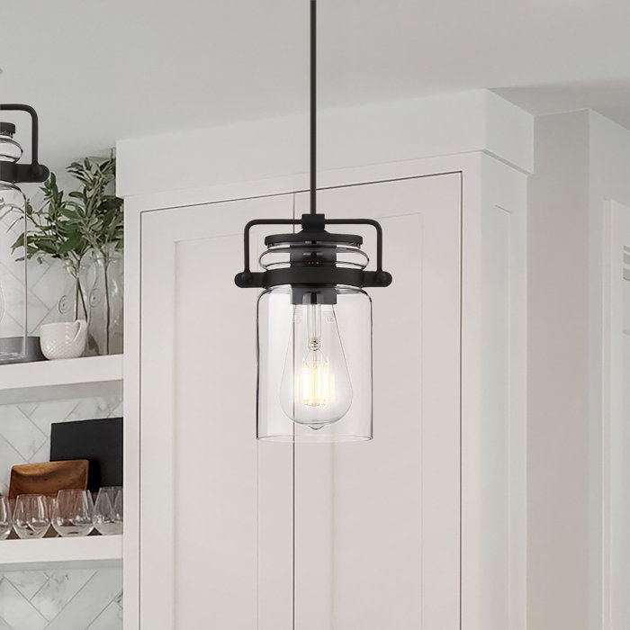Beachcrest Home Malaki 1 - Light Single Jar Pendant & Reviews | Wayfair