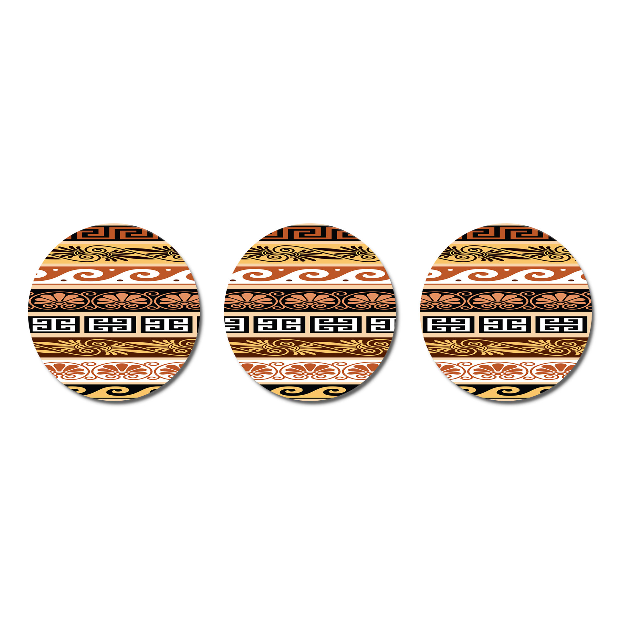 East Urban Home 3 Piece Ancient Greek Patterns Wall Décor Set | Wayfair