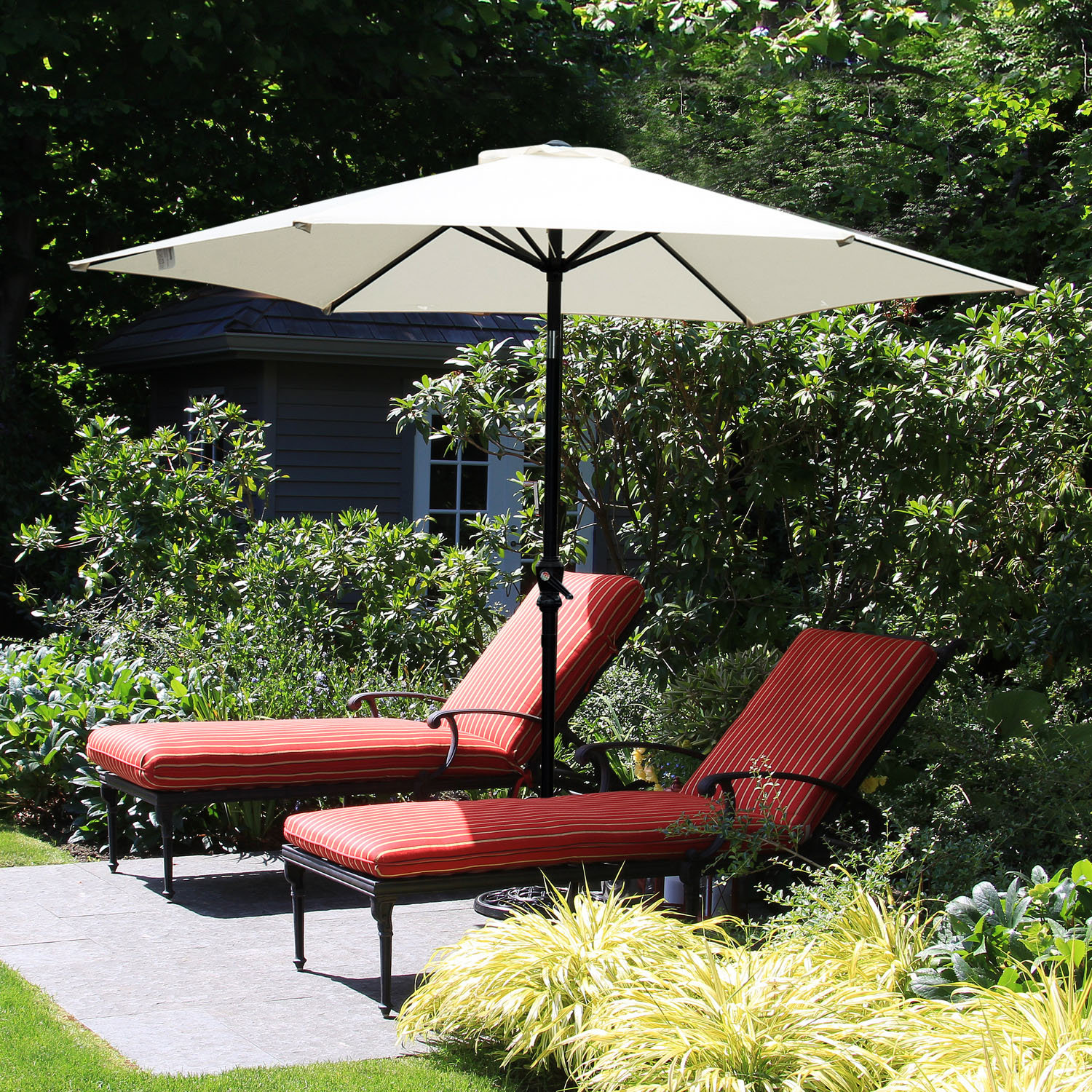 Charlton Home® Hector 108'' Market Umbrella & Reviews | Wayfair