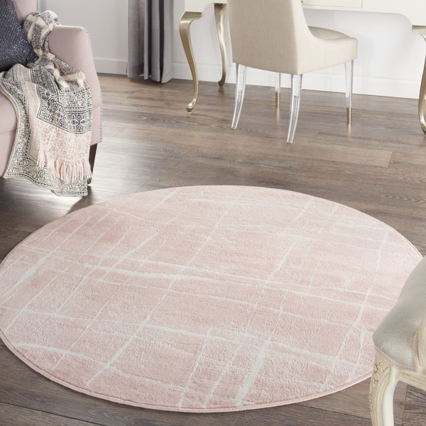 Wrought Studio Cohassey Area Rug in Pink/White & Reviews | Wayfair