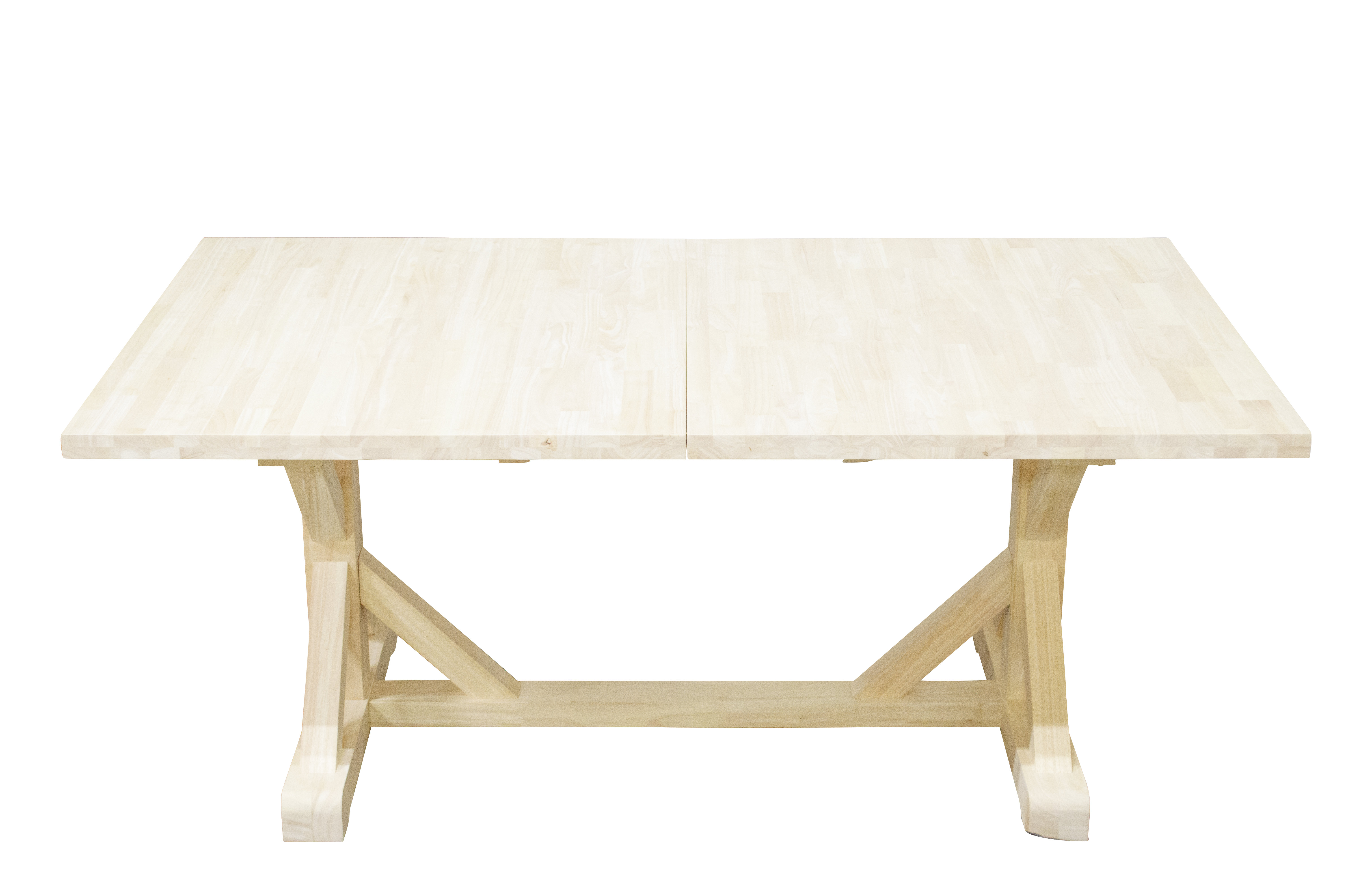 Gracie Oaks Tyrrel 72'' Solid Wood Trestle Dining Table | Wayfair