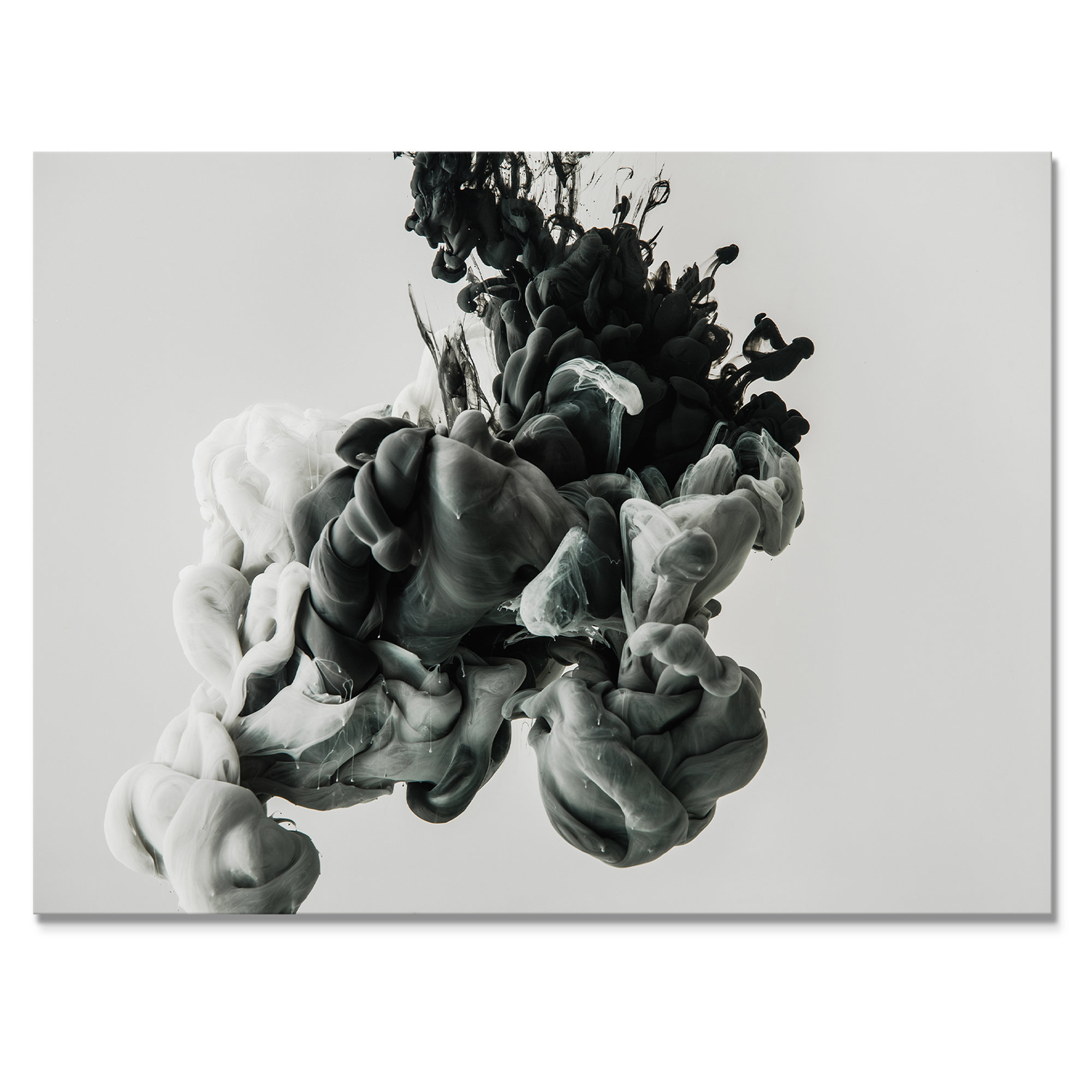 Wrought Studio Black And Grey Mixed Liquid Ink V Black And Grey Mixed ...