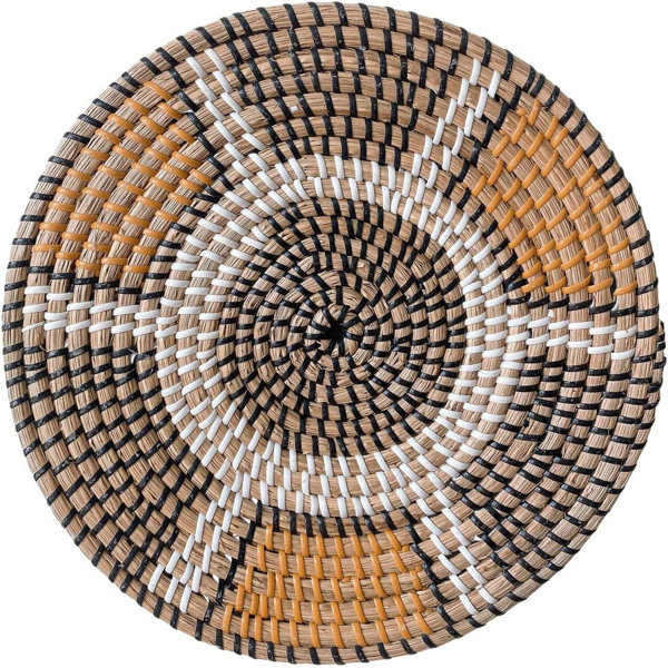 Dakota Fields Decorative Hanging Wall Baskets From Seagrass - Round ...