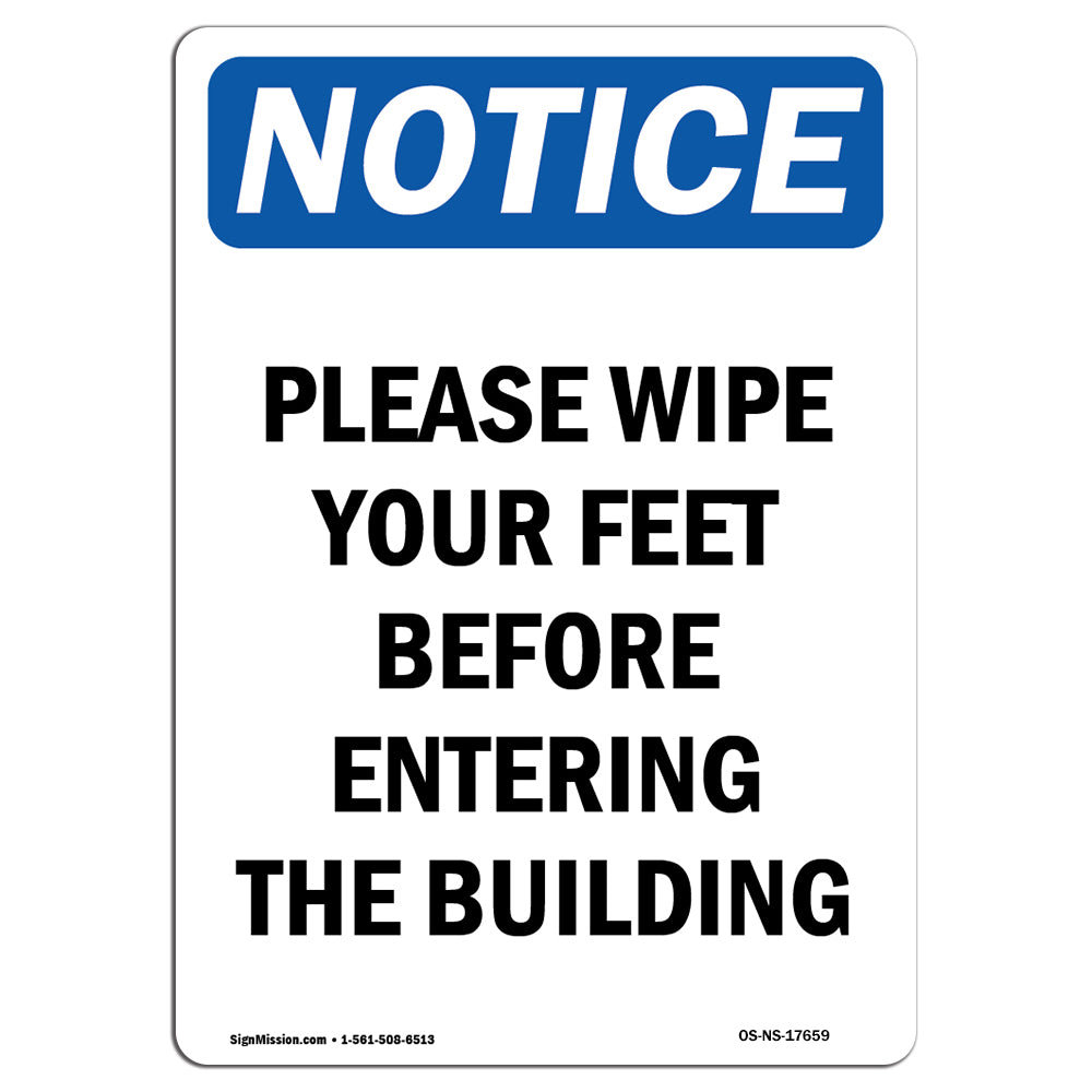 SignMission Please Wipe Your Feet Before Entering Sign | Wayfair