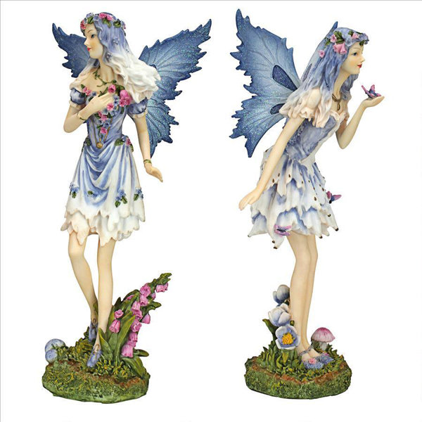 Design Toscano 2 Piece Poppy and Meadow the Windforest Fairies Figurine ...