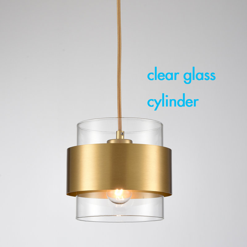 Mercer41 Mini Glass Cylinder Pendant Light | Wayfair