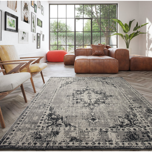 Three Posts Stephentown Grey/Cream Rug & Reviews | Wayfair.co.uk