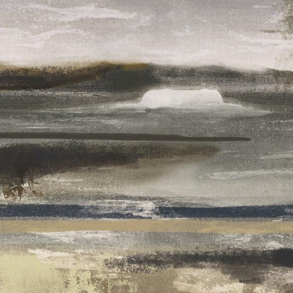 Borough Wharf Abstract Landscape Dull - Wrapped Canvas Painting ...