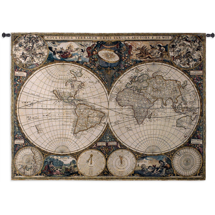 Fine Art Tapestries Old World Map Tapestry & Reviews | Wayfair
