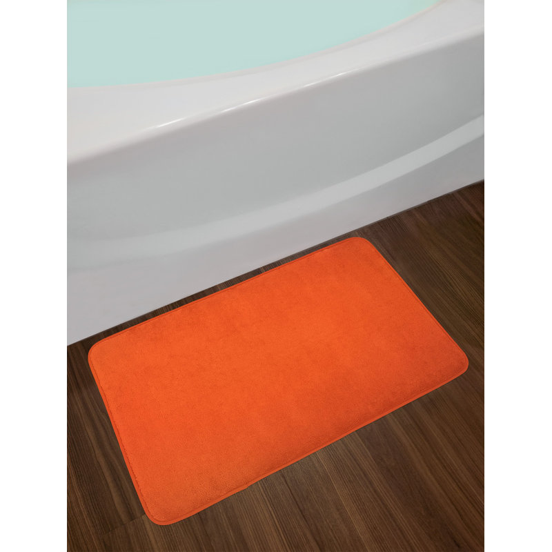 East Urban Home Orange Orange Bath Rug | Wayfair