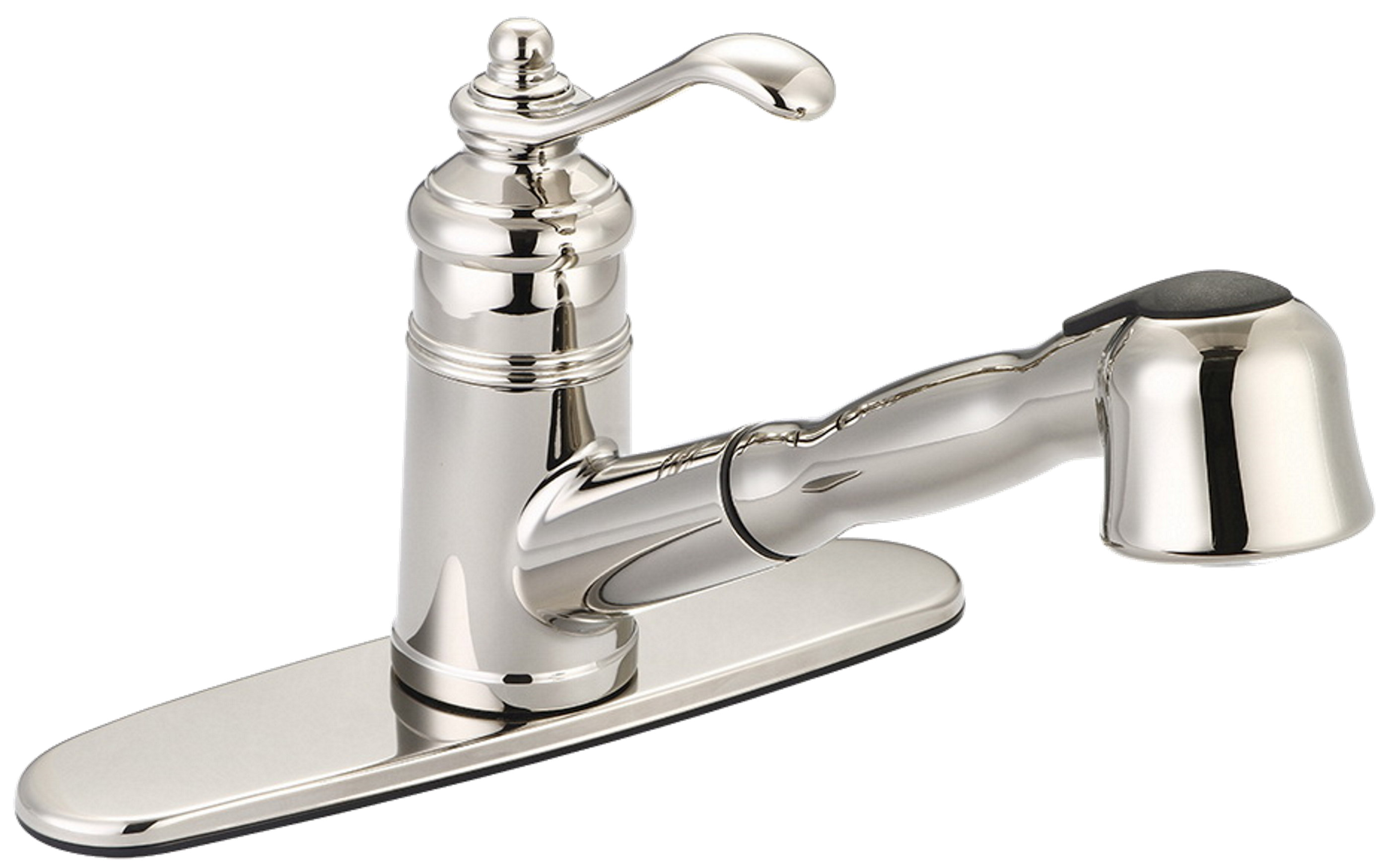 Banner Faucets Castille Pull Out Single Handle Kitchen Faucet with ...