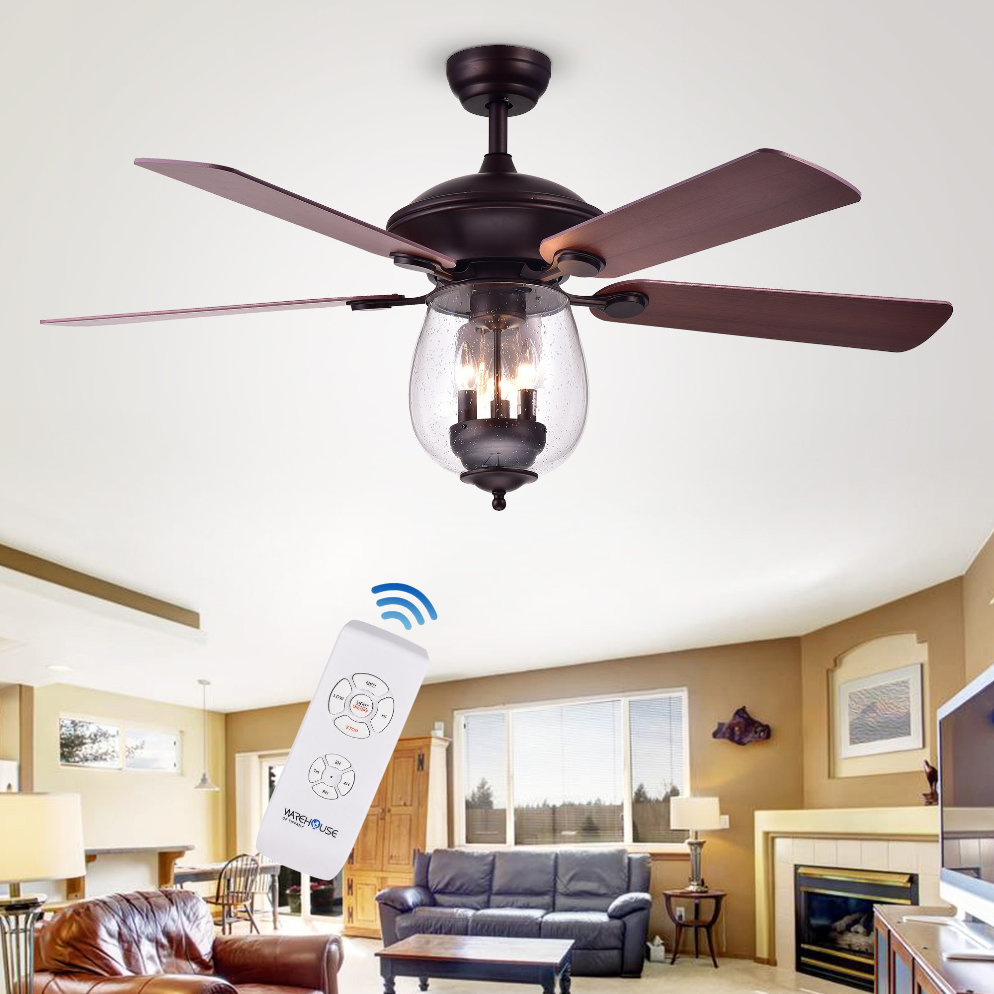 Red Barrel Studio® Baldy 52'' Ceiling Fan with Light Kit & Reviews ...
