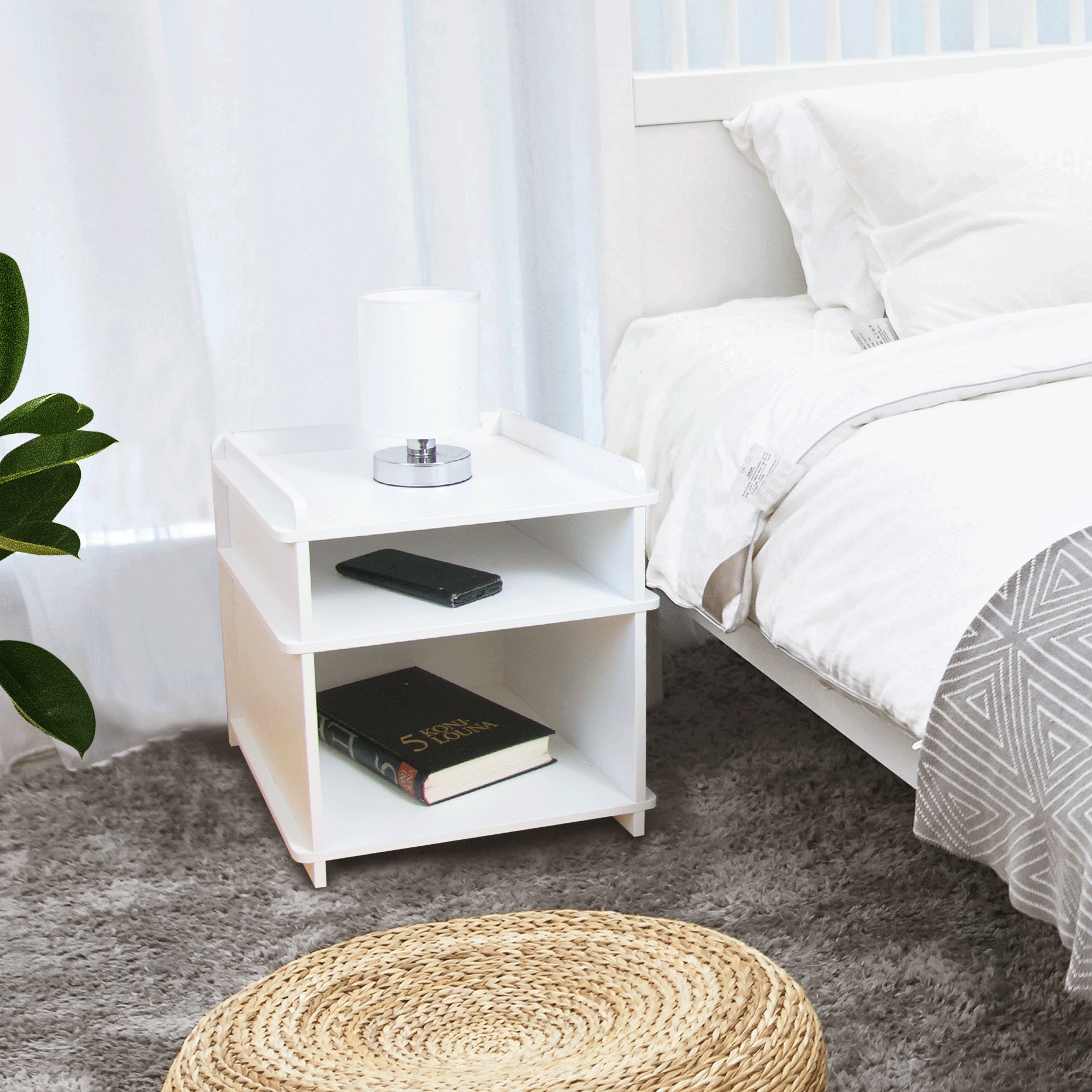 Ebern Designs Tarbox Hardwood Bedside Table | Wayfair.co.uk