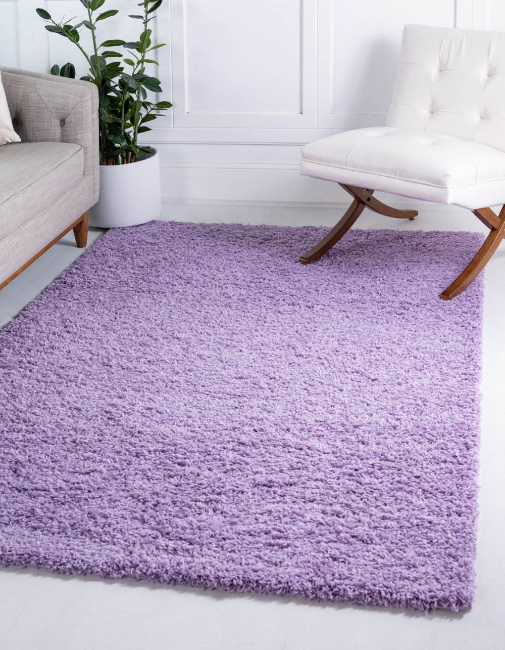 Ebern Designs Angeline Power Loom Performance Lilac Rug & Reviews | Wayfair