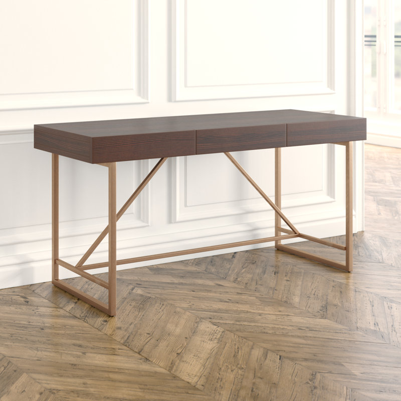 Narayanan Contemporary Rectangular Writing Desk & Reviews | AllModern