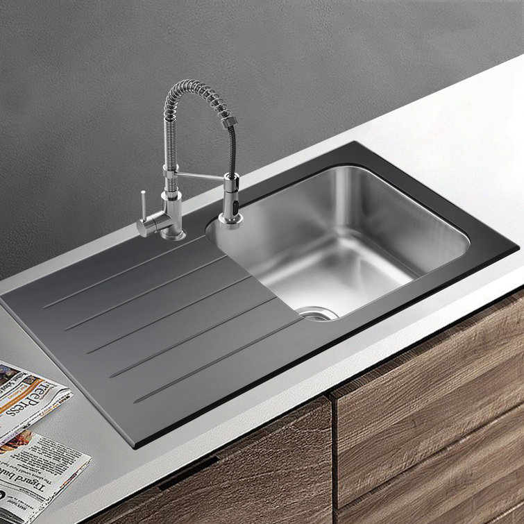 Belfry Kitchen Dore Single Bowl Inset Kitchen Sink | Wayfair.co.uk