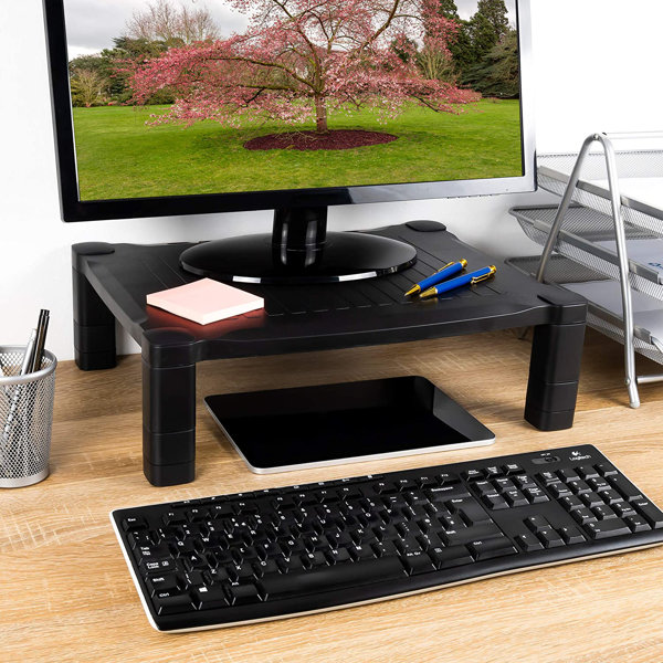 Inbox Zero Computer Monitor Stand Desk Screen Riser Adjustable Height ...