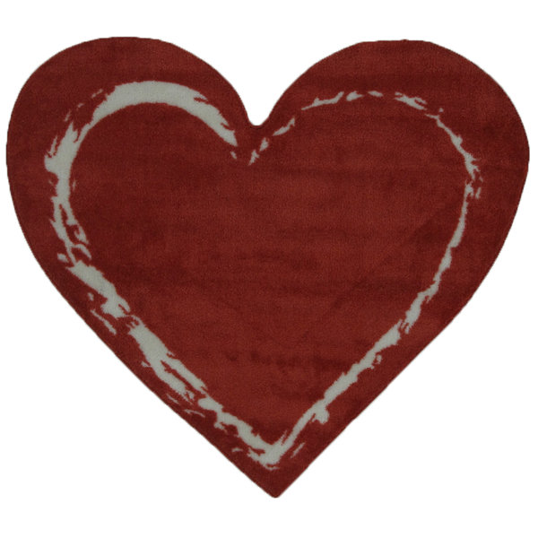 Red-heart-rug | Wayfair