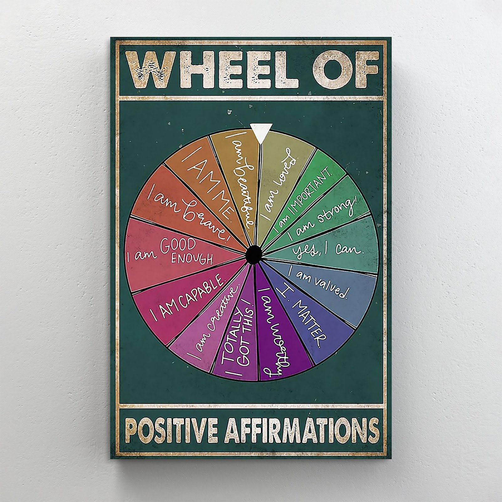 Trinx Social Worker Wheel Of Positive Affirmations - Wrapped Canvas ...