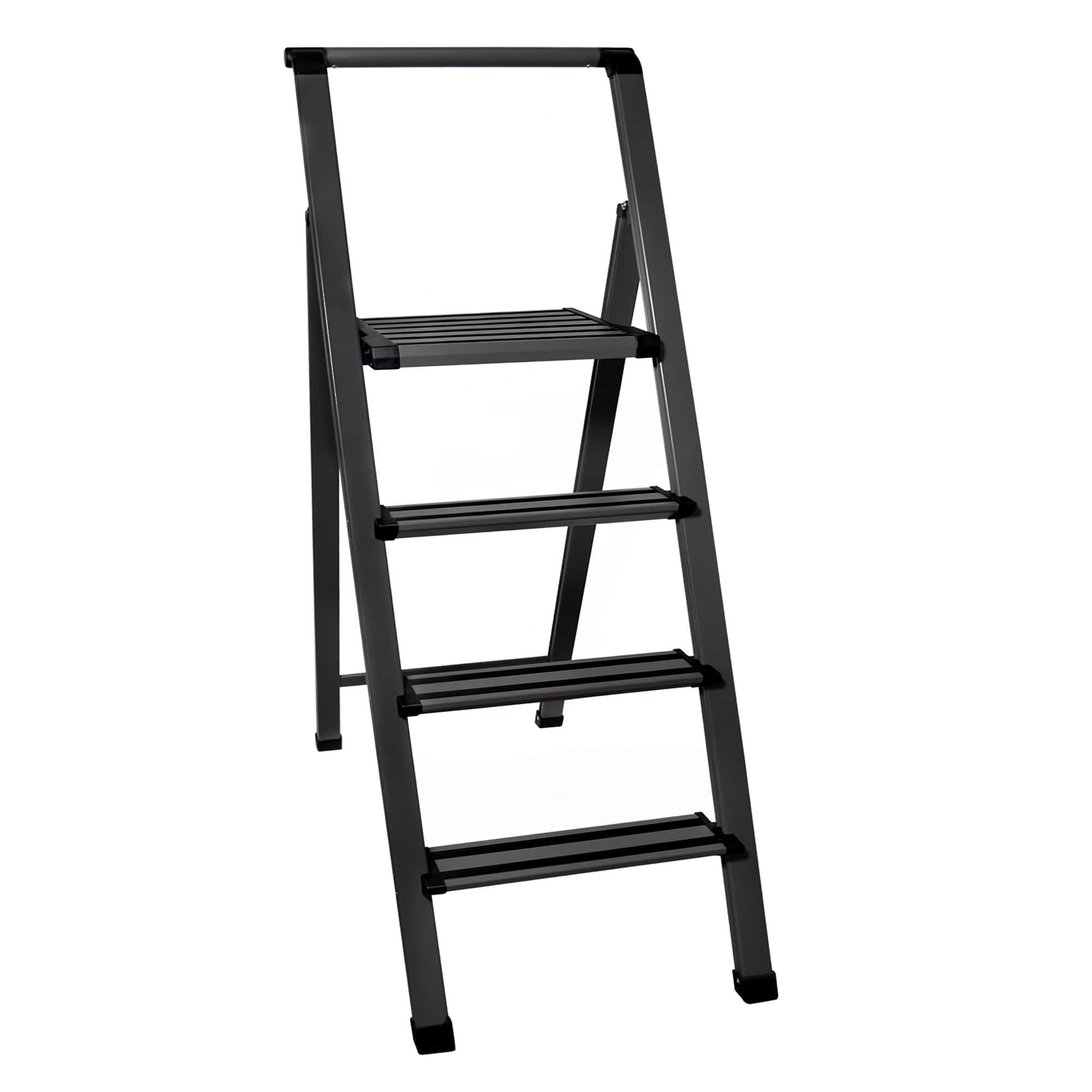 Sorfey Premium 4 Step Gray Modern Aluminum Ladder. Lightweight,-Ultra ...