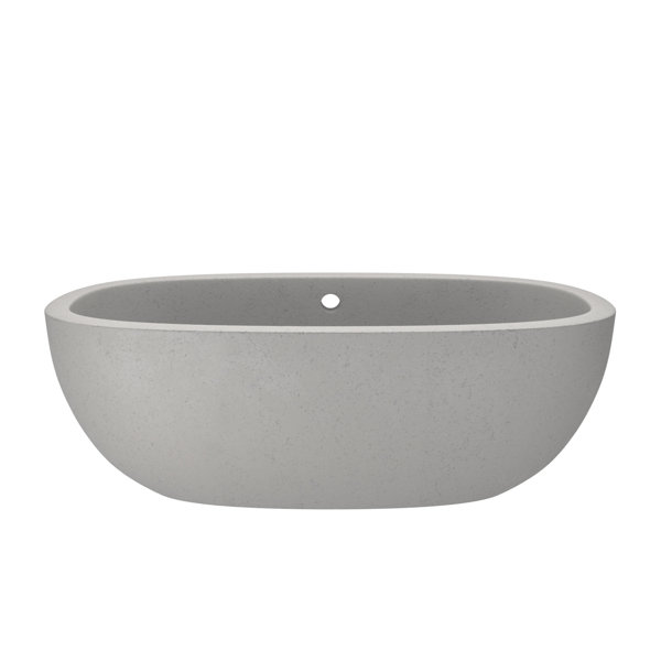 Native Trails Avalon NativeStone Freestanding Soaking Cement Bathtub ...