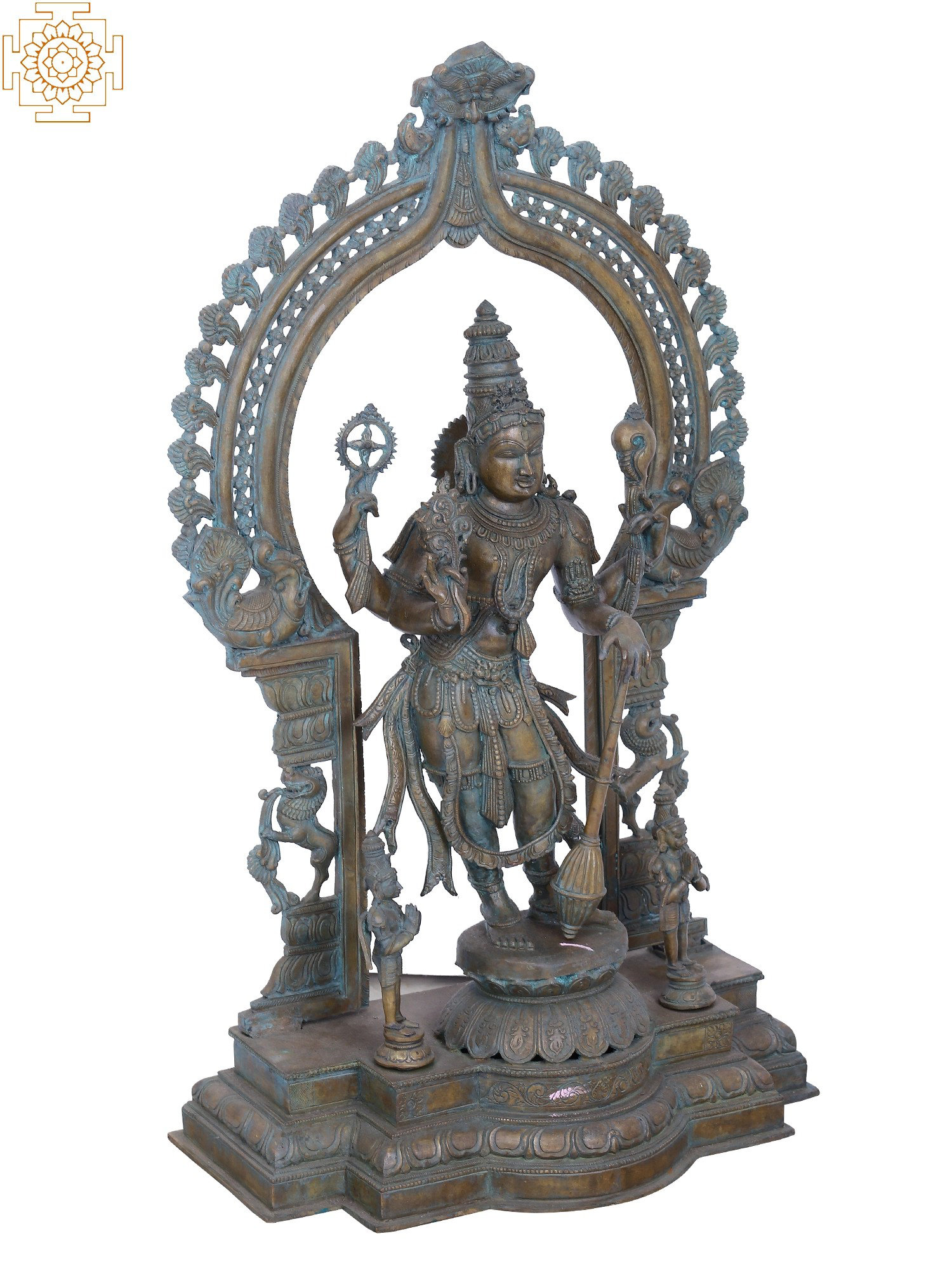 Exotic India Lord Perumal (Vishnu) with Garuda and Hanuman Ji ...
