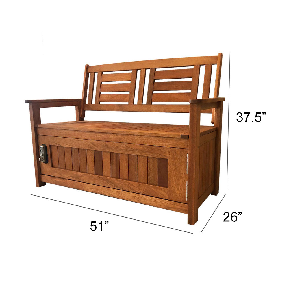 Winston Porter Aaron-John Kenzie Parcel Drop Box Wooden Storage Bench ...