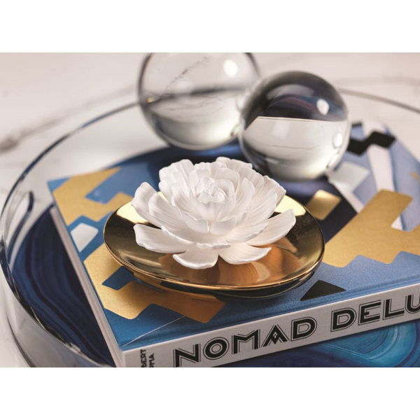 Zodax Dream Porcelain Moroccan Peony Fragrance Flower Diffuser ...