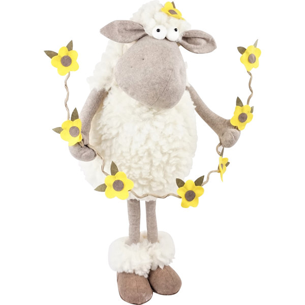 Maturi Flower Sheep Figurine | Wayfair.co.uk