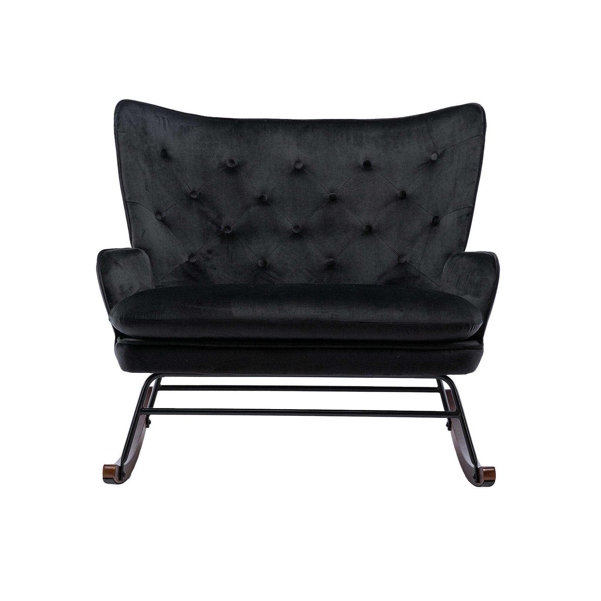 Latitude Run® High Back Rocking Sofa Nursery Sofa,Comfortable Rocker ...