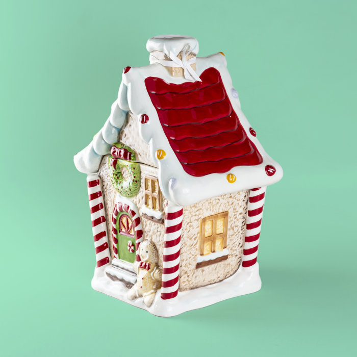 The Holiday Aisle® Gingerbread House Ceramic Cookie Jar & Reviews ...
