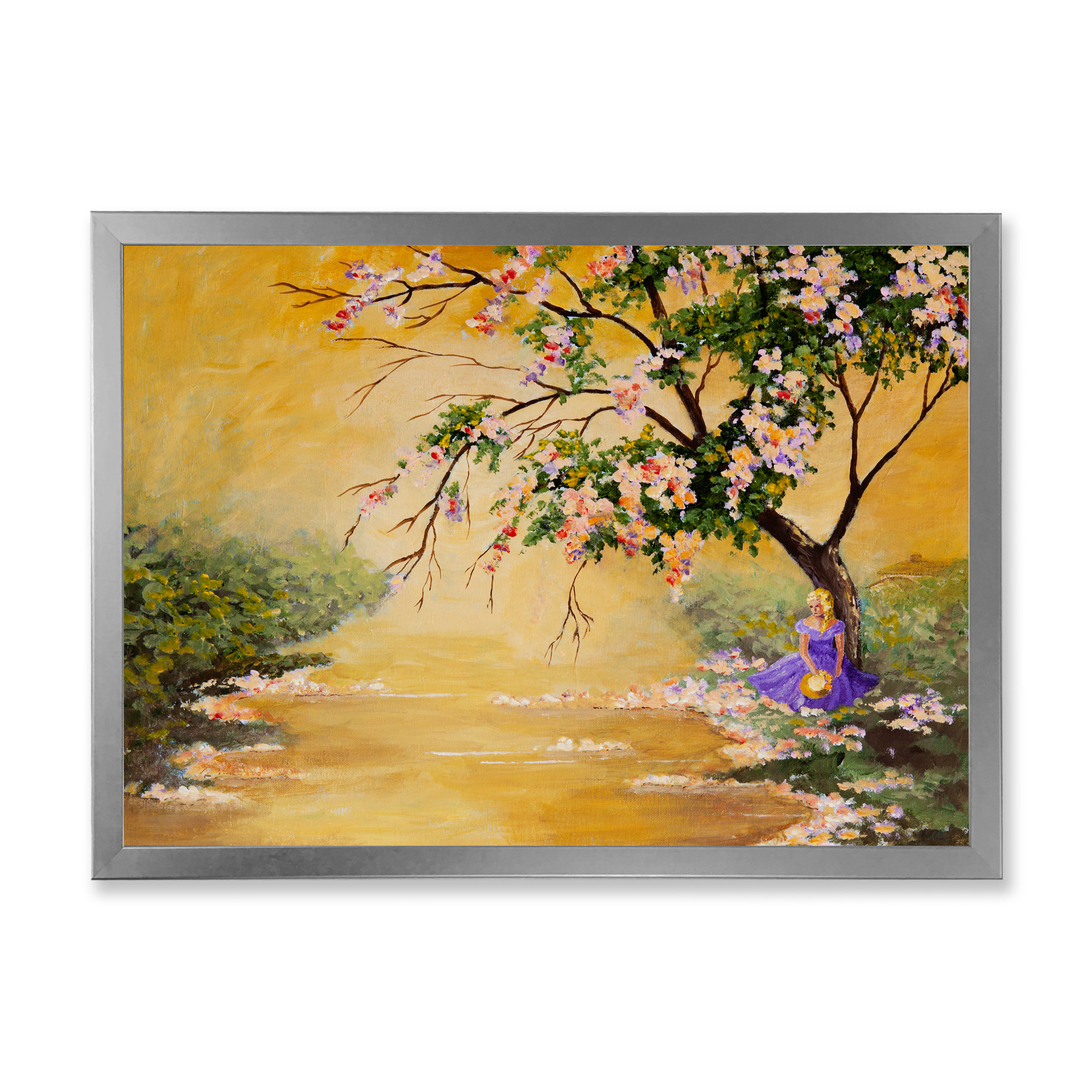 East Urban Home The Flowering Tree - Painting on Canvas | Wayfair
