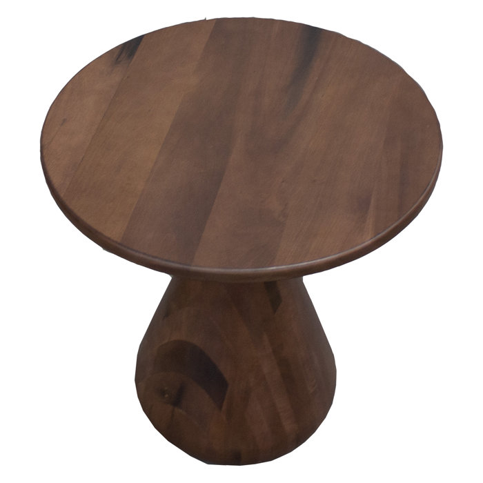 Loon Peak® Erni 22'' Tall Solid Wood Block End Table | Wayfair