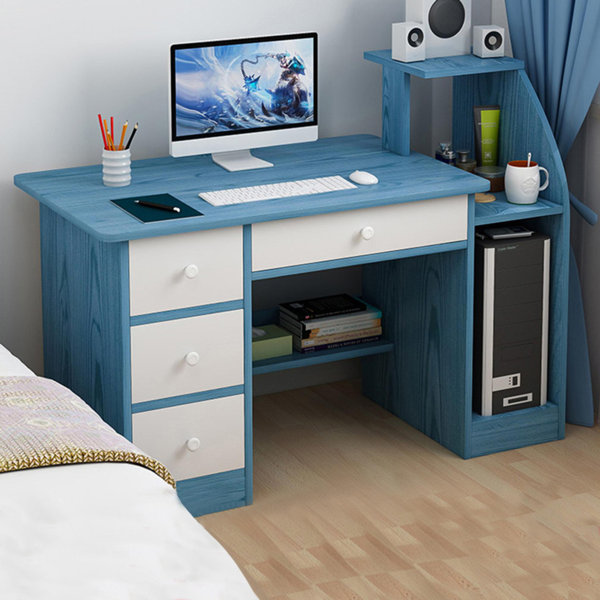 Wade Logan® Computer Desk With Drawer Shelf Laptop Office Desk Home ...