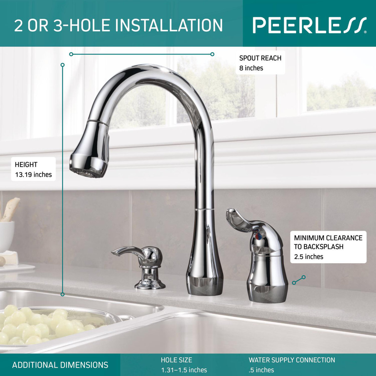 Peerless Faucets Pull Down Single Handle Kitchen Faucet & Reviews | Wayfair