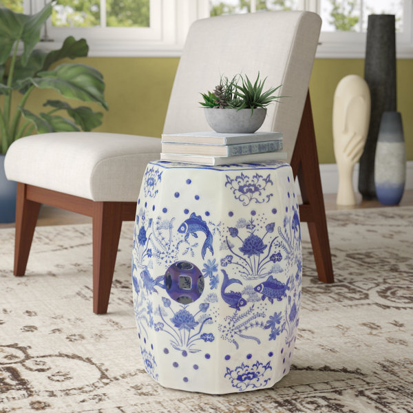 World Menagerie Bilmont 18'' Tall Ceramic Garden Stool & Reviews | Wayfair