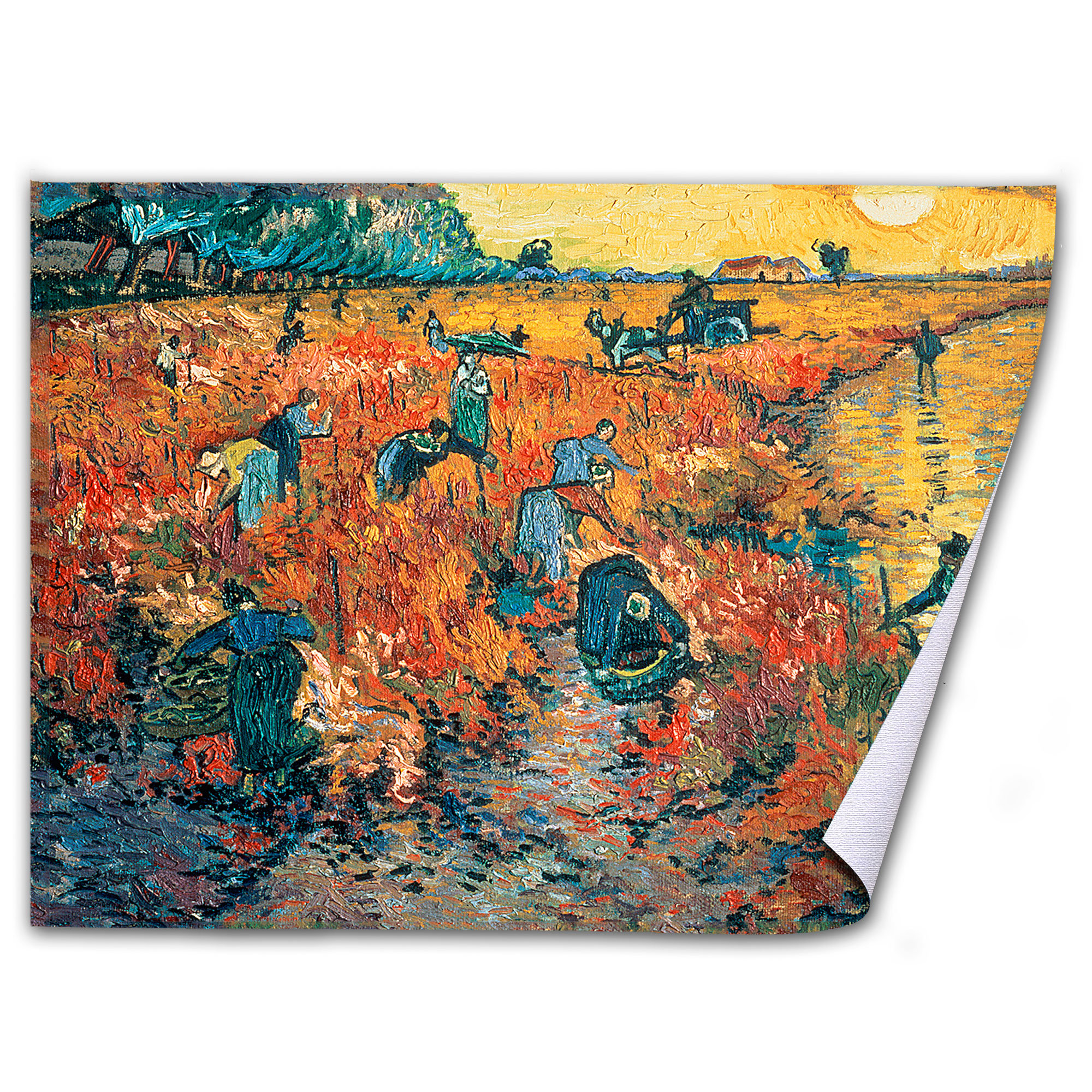 Vault W Artwork Red Vineyards At Arles 1888 by Vincent Van Gogh ...
