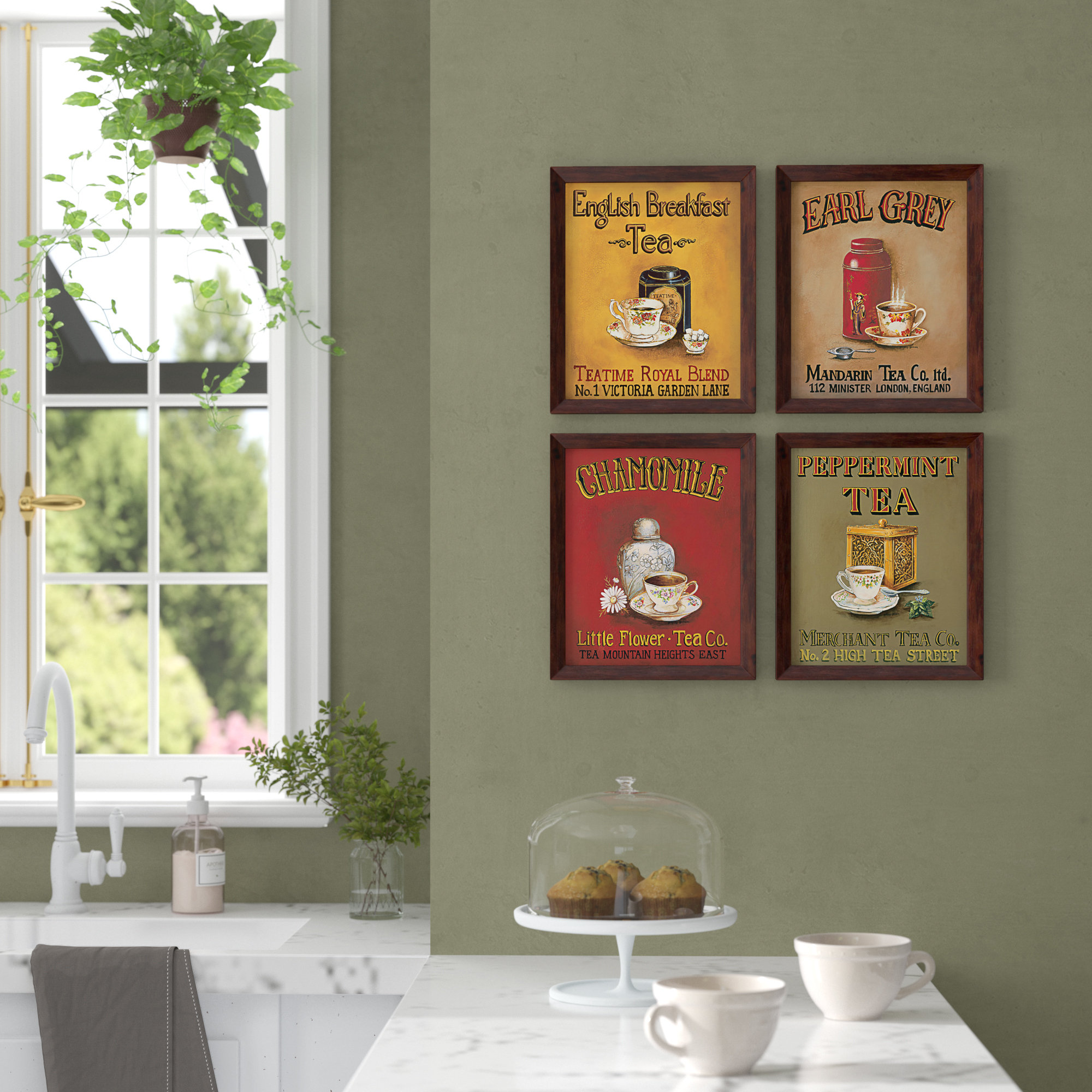 Red Barrel Studio® Tea Time! Vintage Tea Signs; Earl Gray, English ...