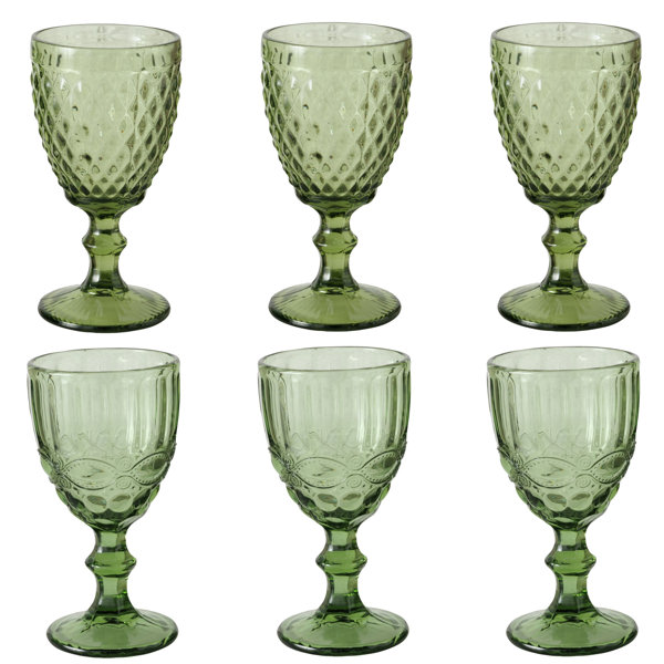 Bungalow Rose 10 Ounce Glass Goblet Set | Wayfair