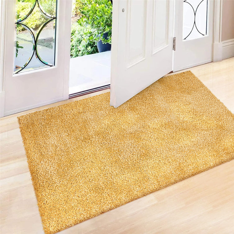 Latitude Run Spandrel Ochre Yellow Area Rug | Wayfair.co.uk